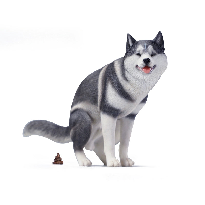1/6 Siberian Husky Resin Figure with Excrement and Urine Accessories ...